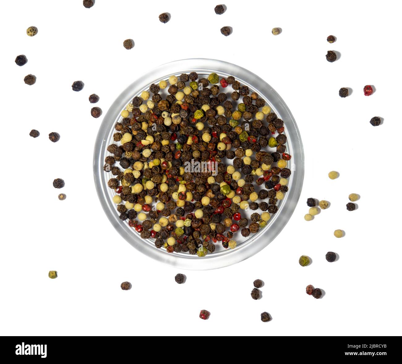 multi-colored peppercorns. red, green, black, white pepper Stock Photo ...
