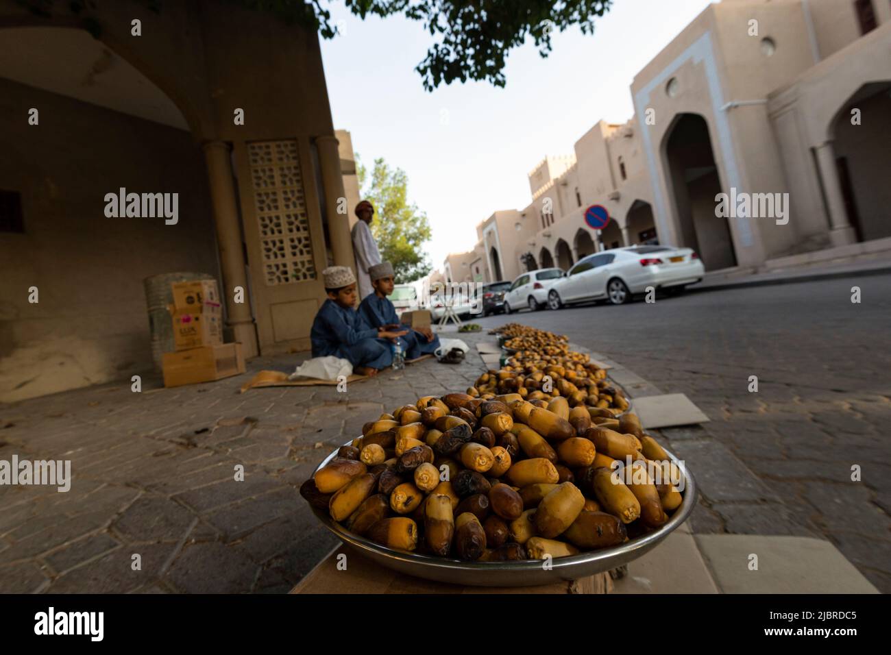 Traditional Omani dates displayed in Nizwa, Oman, highlighting local ...