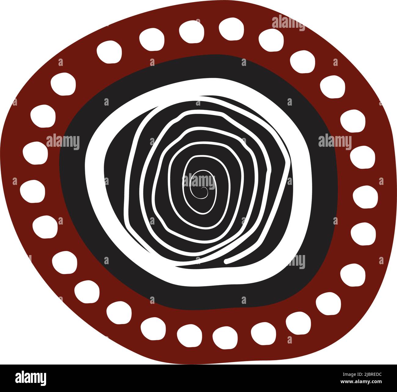 Aboriginal art dots painting icon logo design vector template Stock ...