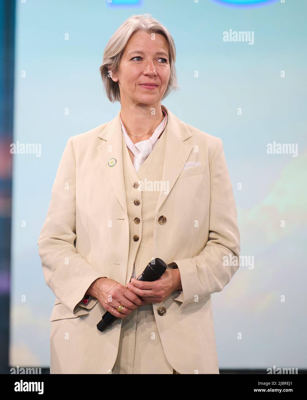 Berlin, Germany. 08th June, 2022. Co-founder Tanja Haeusler is on stage ...