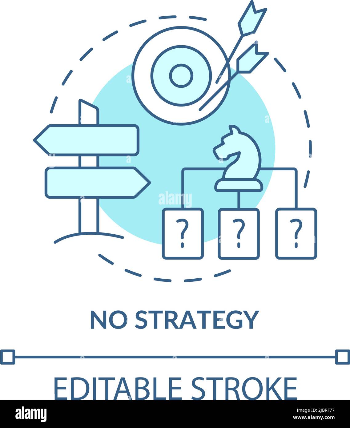No strategy turquoise concept icon Stock Vector Image & Art - Alamy