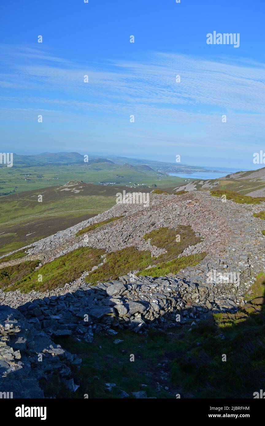 Tre'r Ceiri Hillfort near Llithfaen, Llyn Peninsula, Wales Stock Photo ...