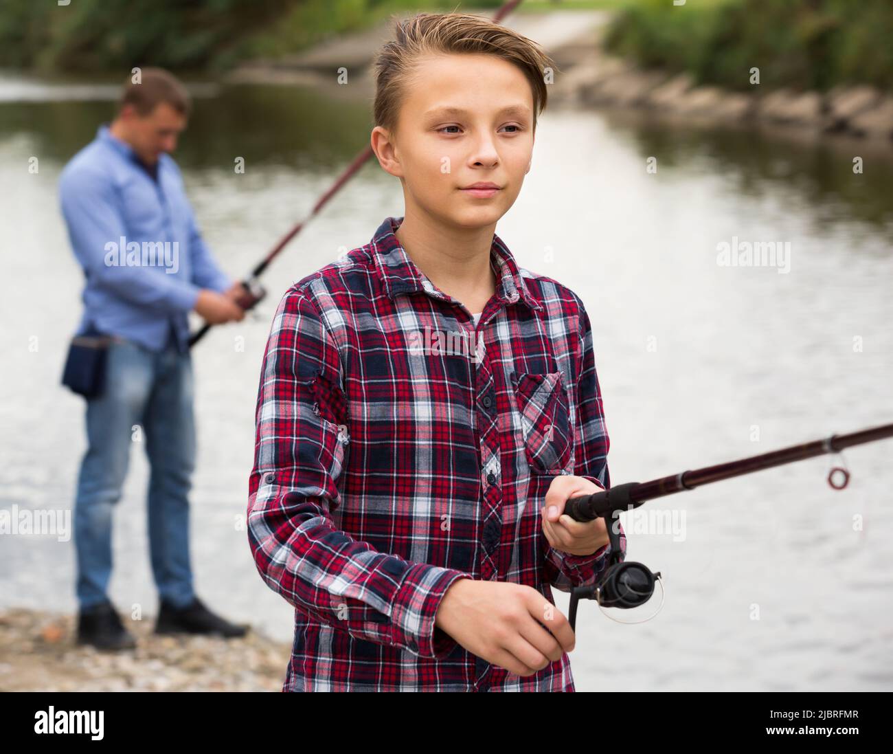 Boy casting hi-res stock photography and images - Alamy