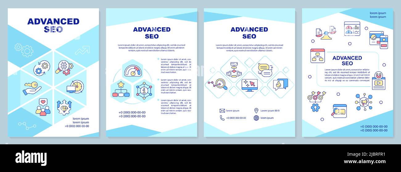 Advanced search engine optimization brochure template Stock Vector ...