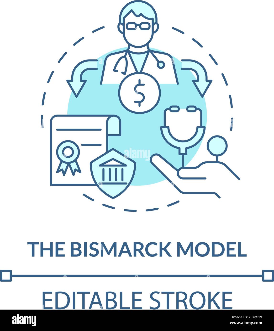 Bismarck model turquoise concept icon Stock Vector Image & Art - Alamy