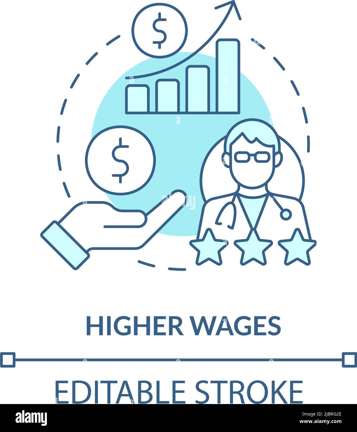 Higher wages Stock Vector Images - Alamy