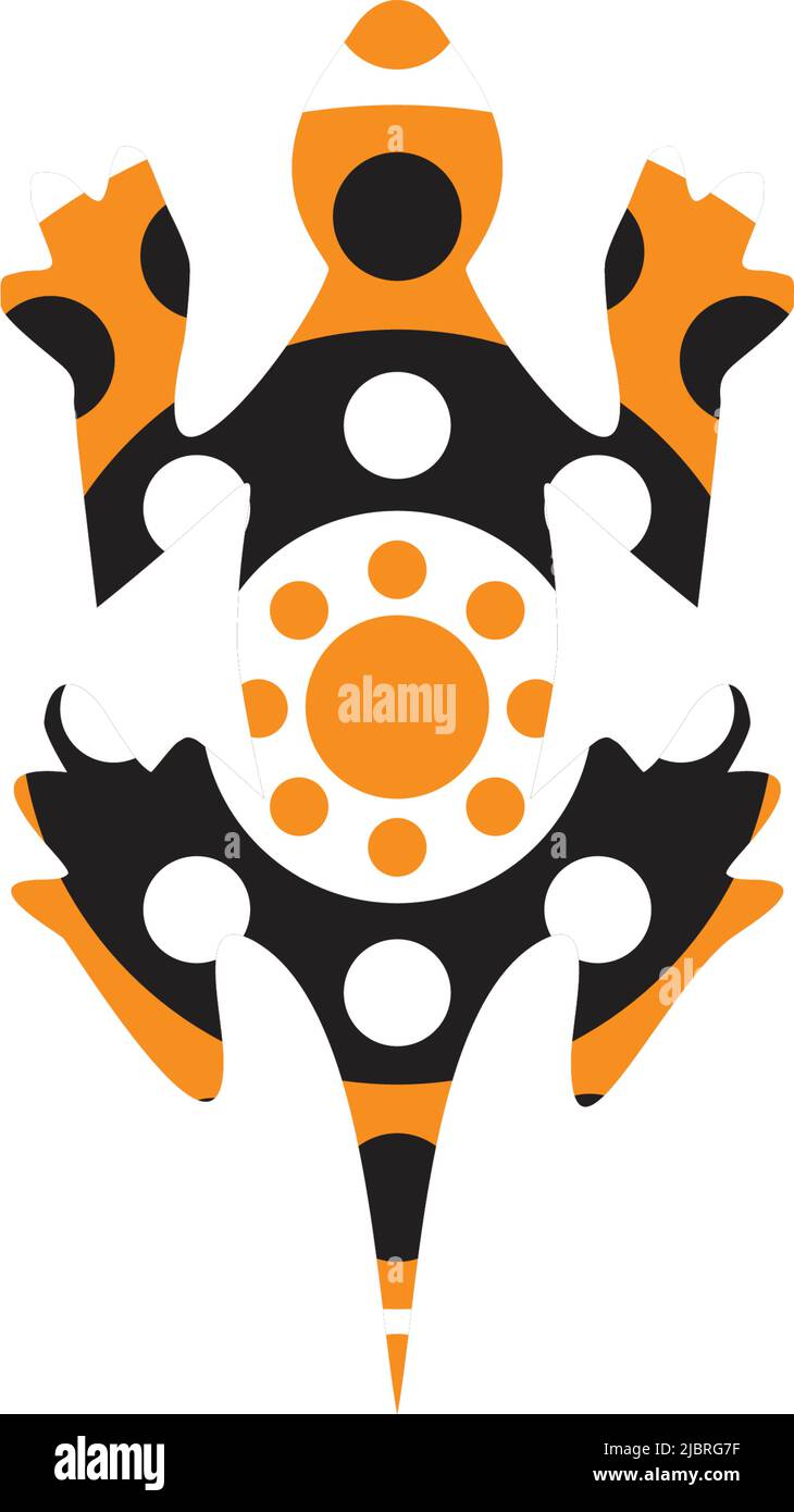Lizard logo design with aboriginal style vector template Stock Vector ...