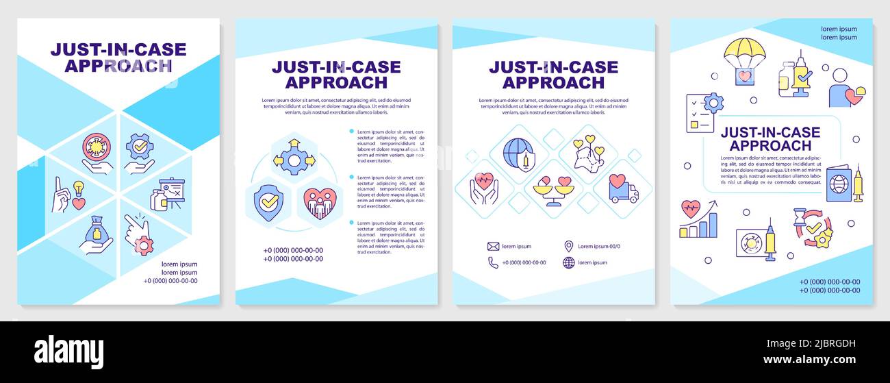 Just-in-case approach blue brochure template Stock Vector Image & Art ...
