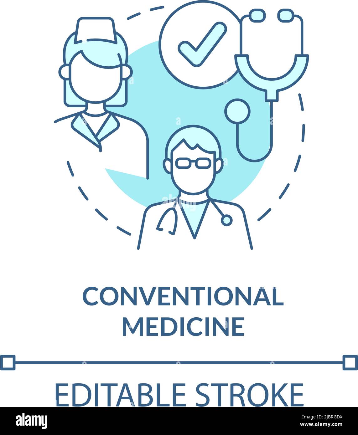 Conventional medicine turquoise concept icon Stock Vector Image & Art ...