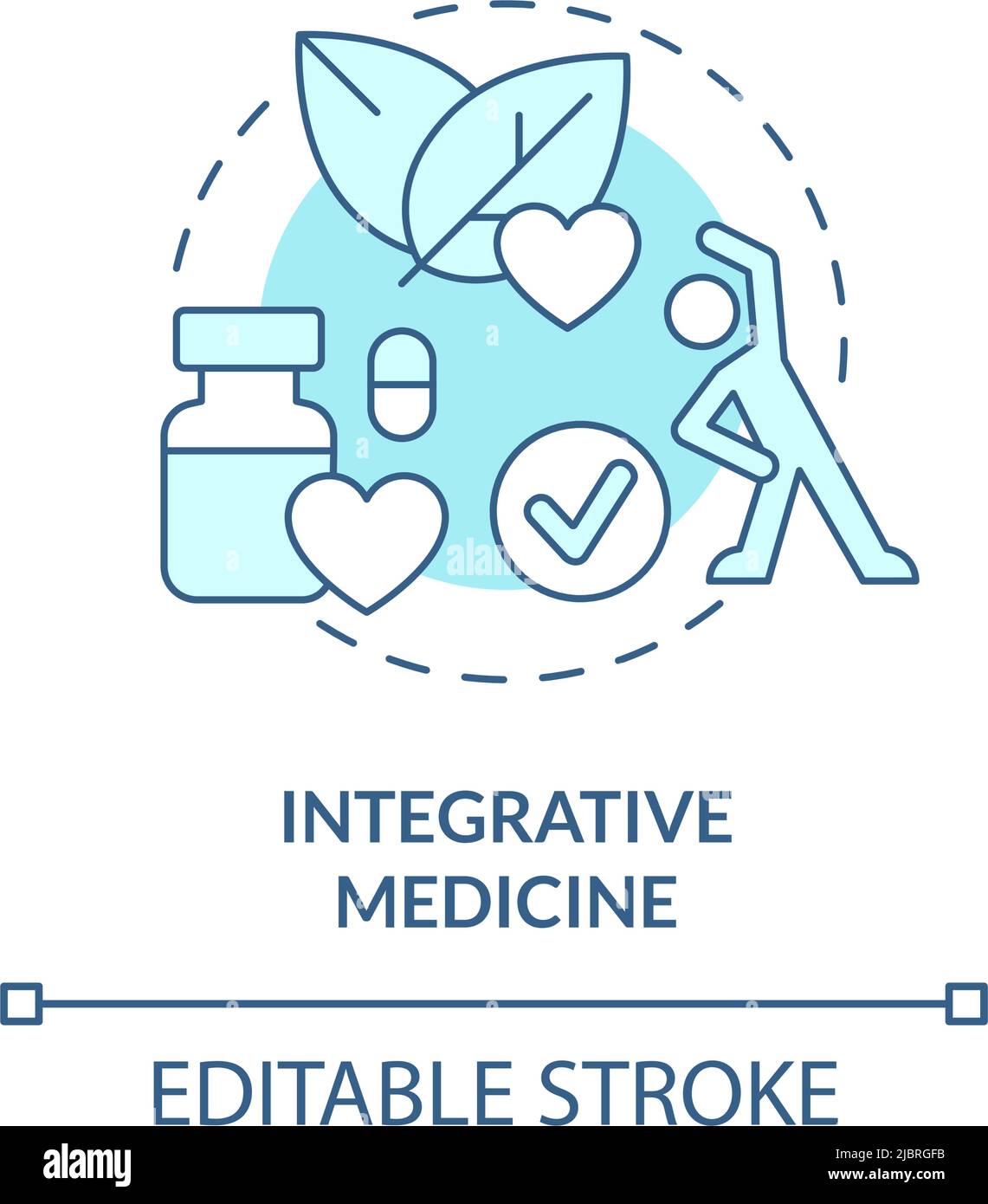 Integrative medicine turquoise concept icon Stock Vector Image & Art ...