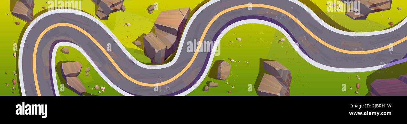 Large Track Roads Cartoon