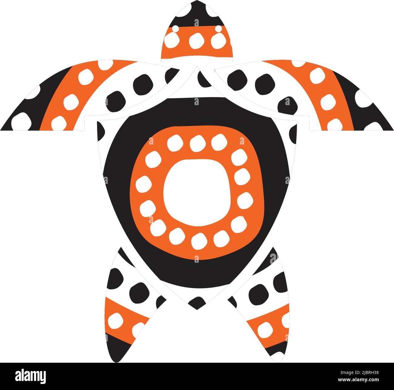 Turtle icon logo design with aboriginal style vector template Stock ...