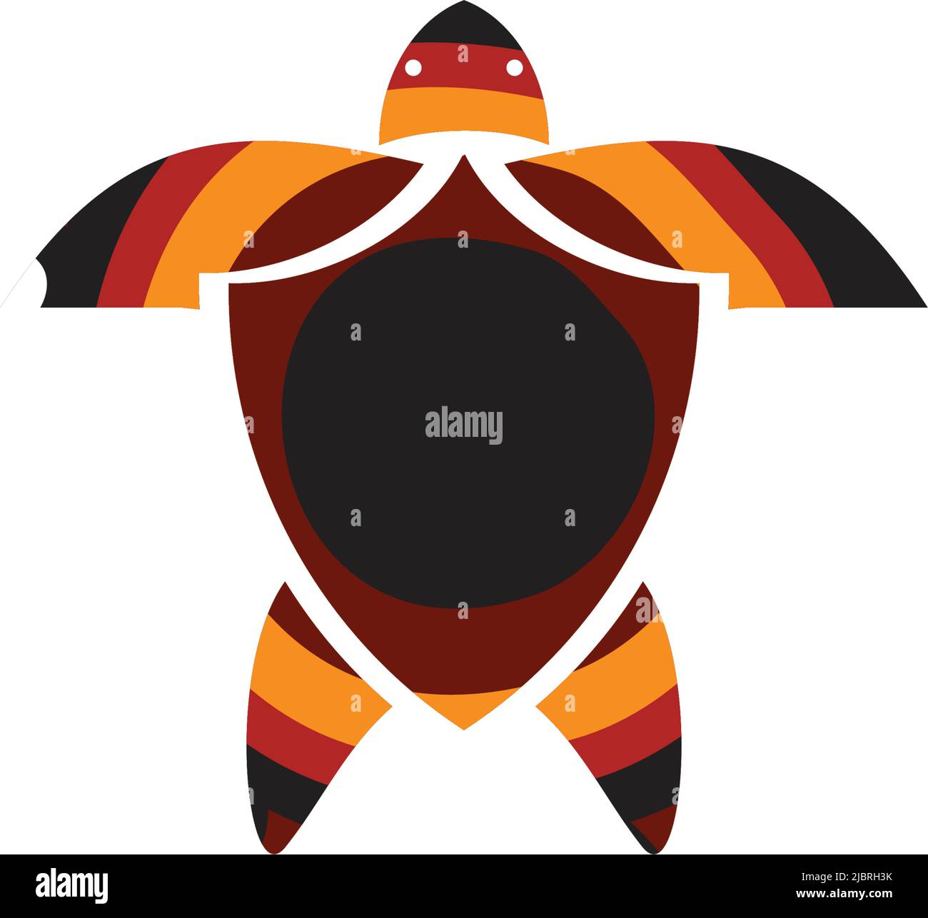 Turtle icon logo design with aboriginal style vector template Stock ...