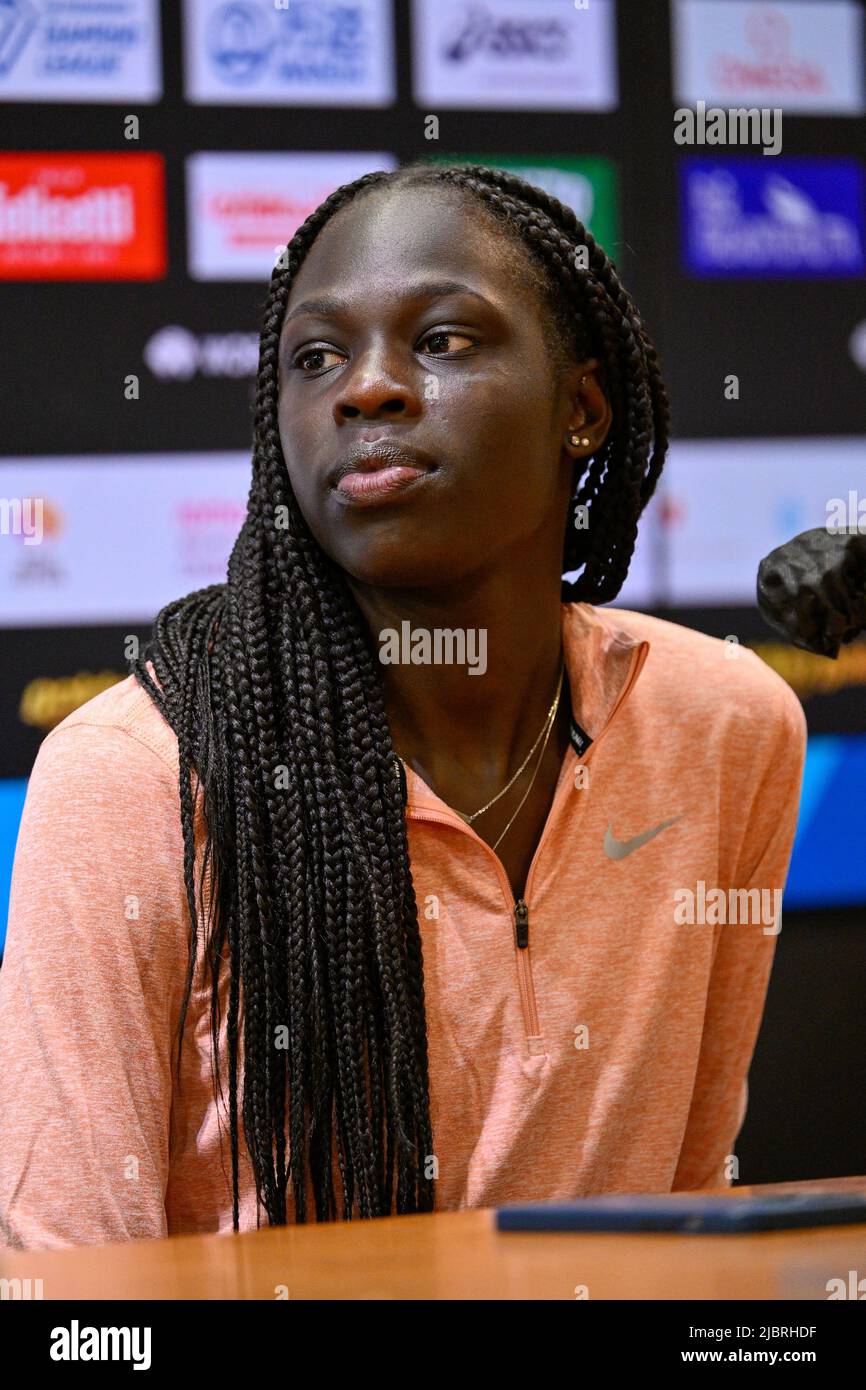 Athing Mu (USA) during the Golden Gala press conference Pietro Mennea ...