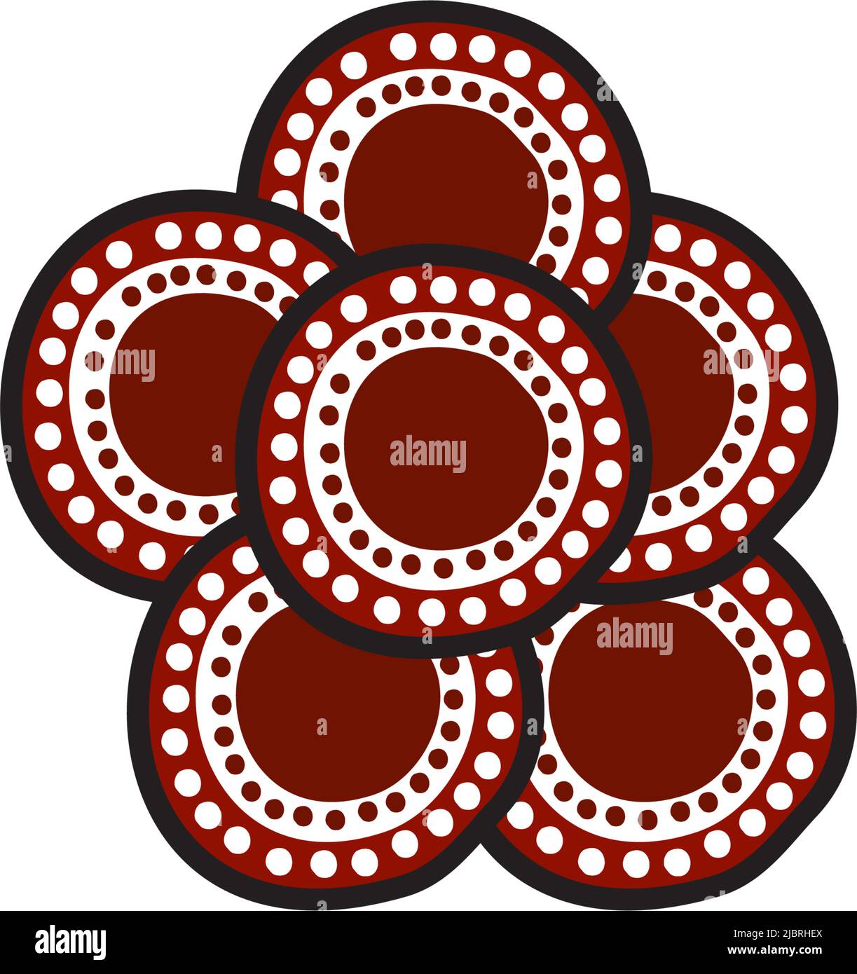 Aboriginal dot art painting Stock Vector Images - Alamy