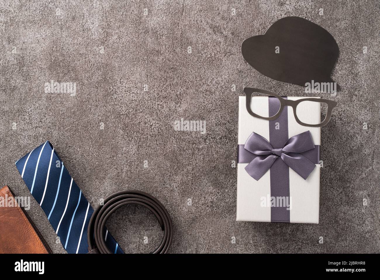 Father's day background design concept. Top view of paper decoration ...