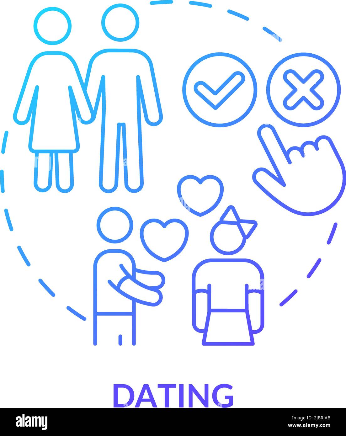 Dating blue gradient concept icon Stock Vector Image & Art - Alamy