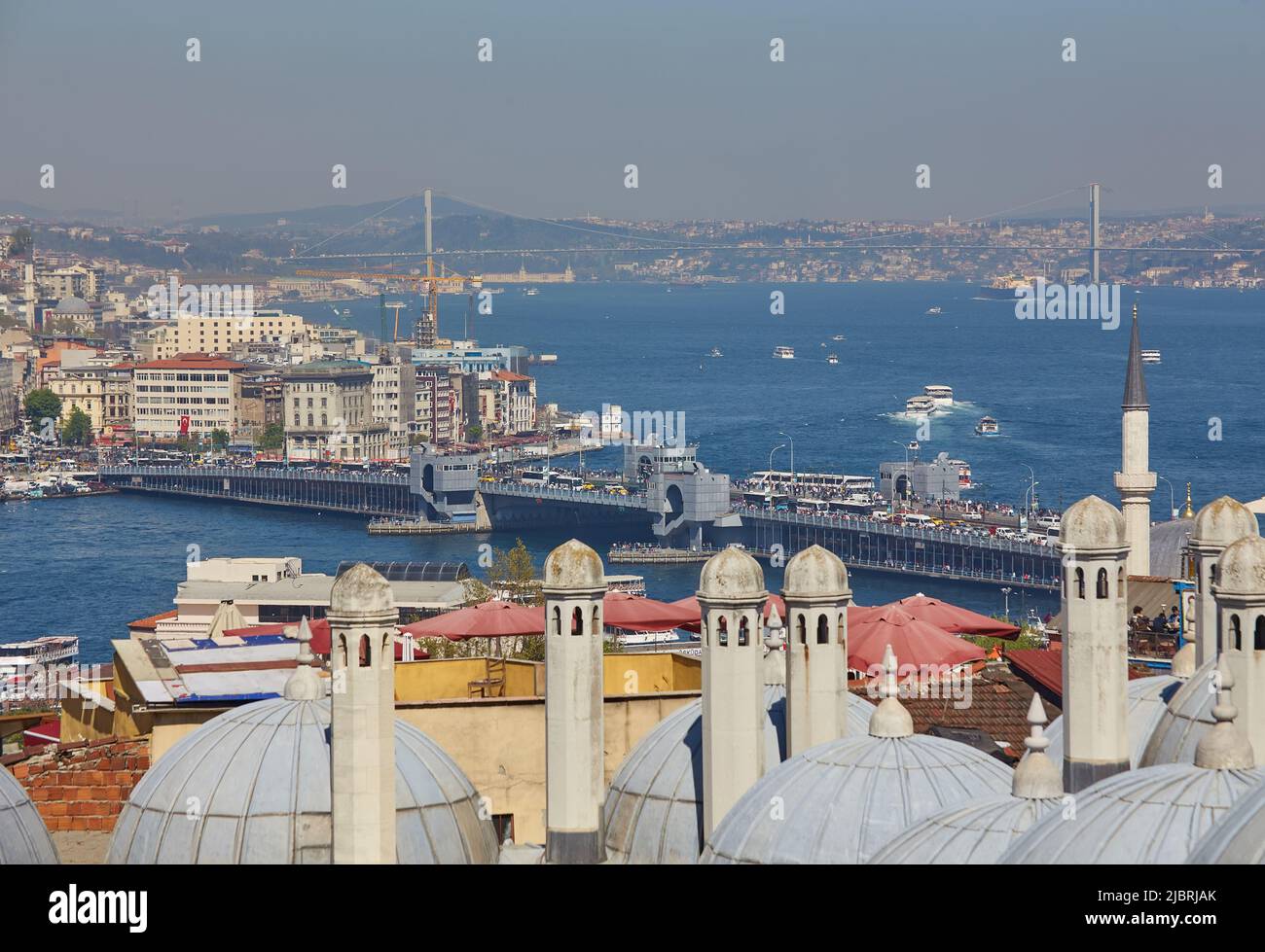 Panoramic view of Istanbul, Turkey. Istanbul through the domes and ...
