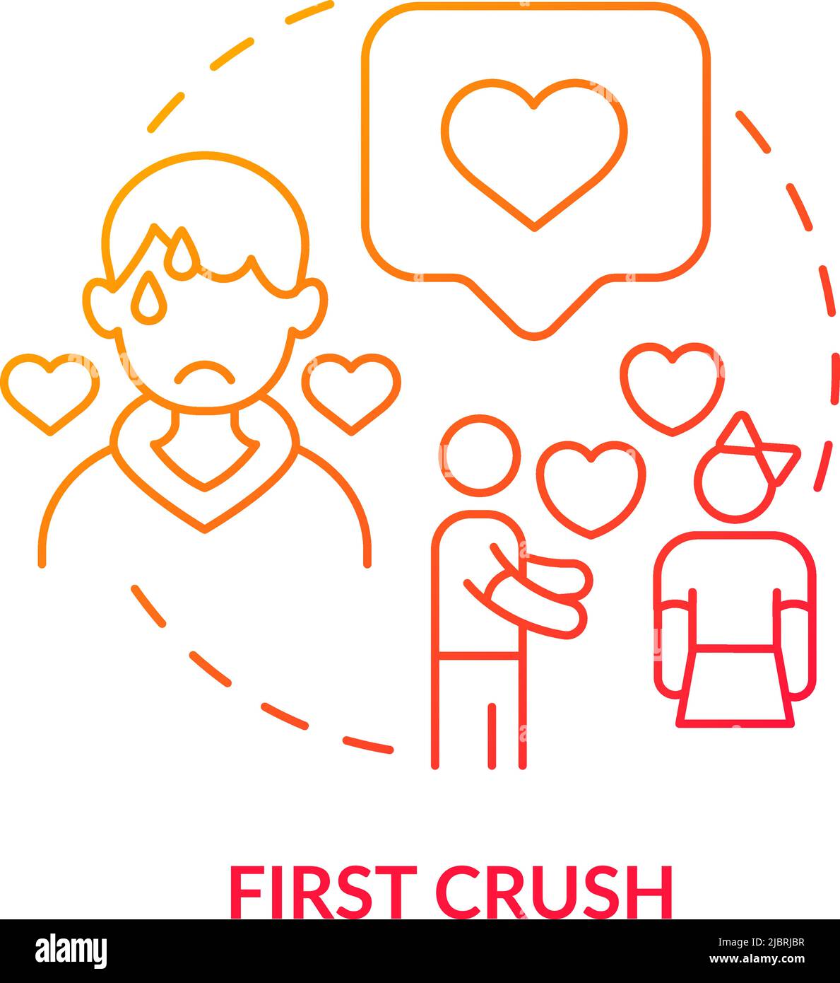 First crush red gradient concept icon Stock Vector Image & Art - Alamy