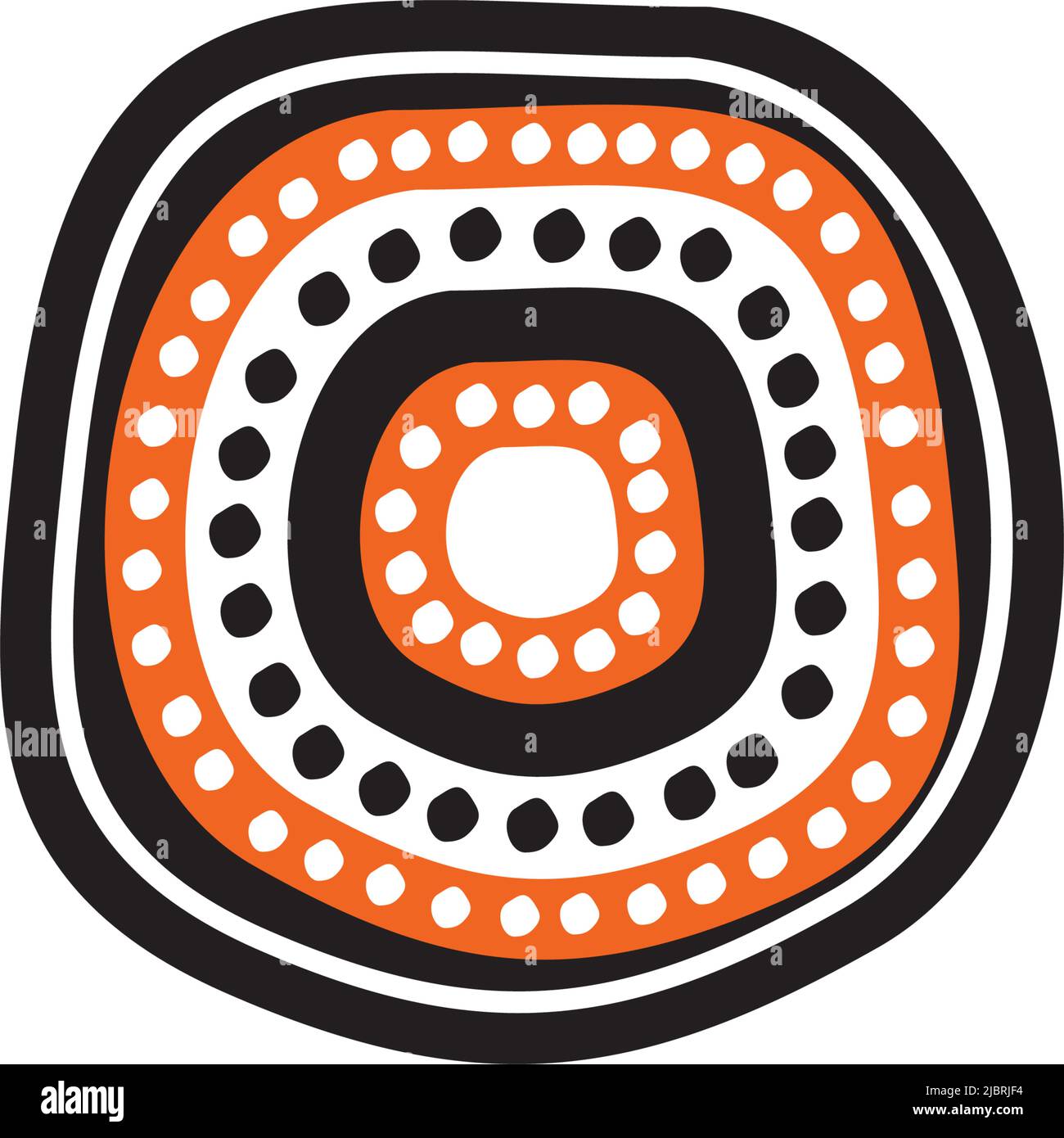 Aboriginal art dots painting icon logo design vector template Stock ...