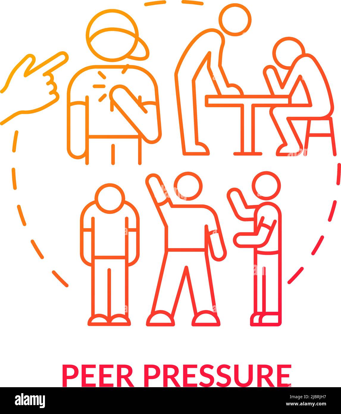 Peer pressure red gradient concept icon Stock Vector Image & Art - Alamy Peer pressure red gradient concept icon Stock Vector Image & Art - Alamy