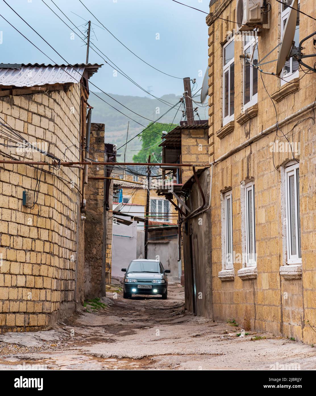 Derbent, Russia - May 11, 2022: street in the historical quarter in ...