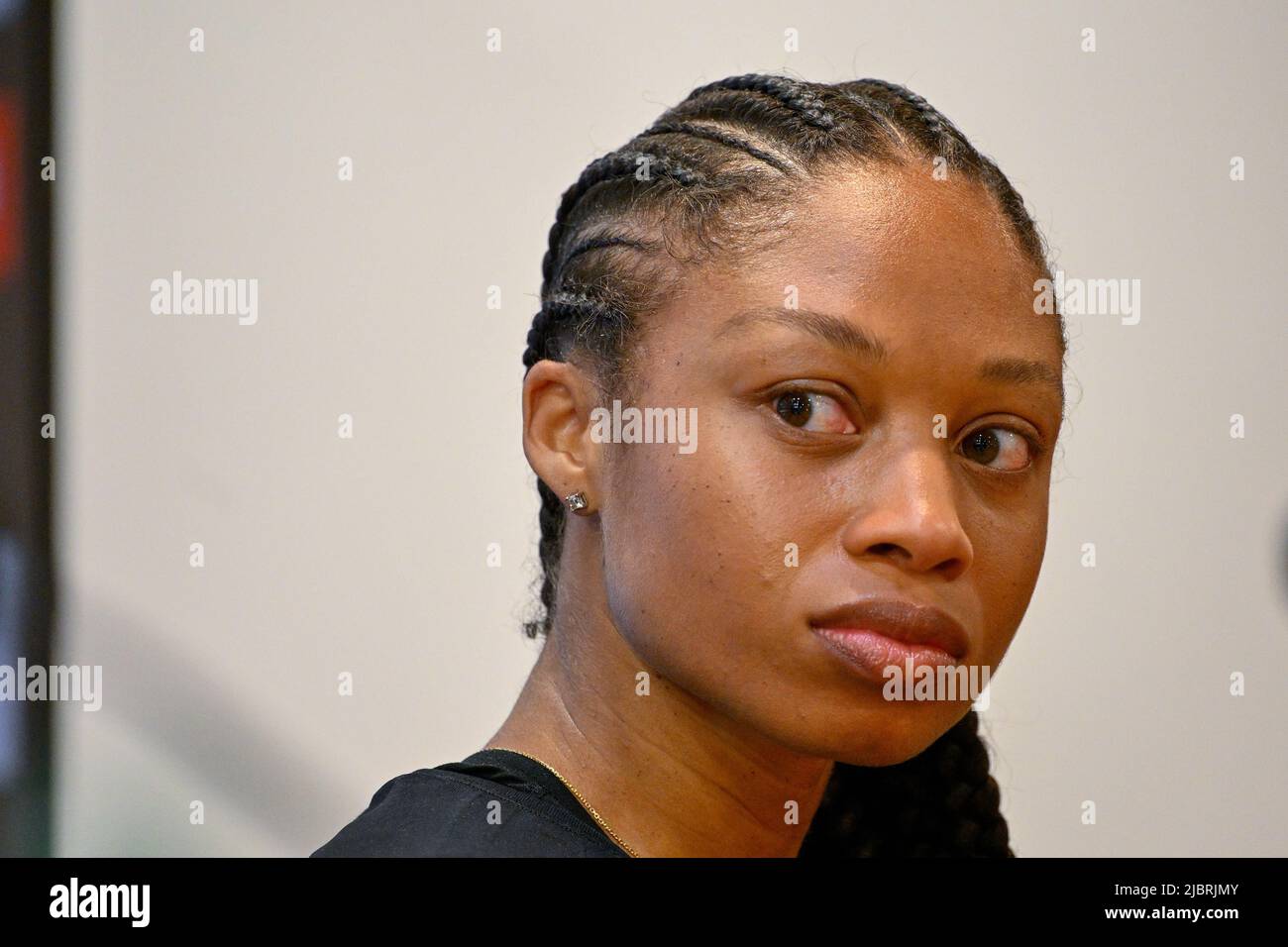 Allyson Felix (USA) during the Golden Gala press conference Pietro ...