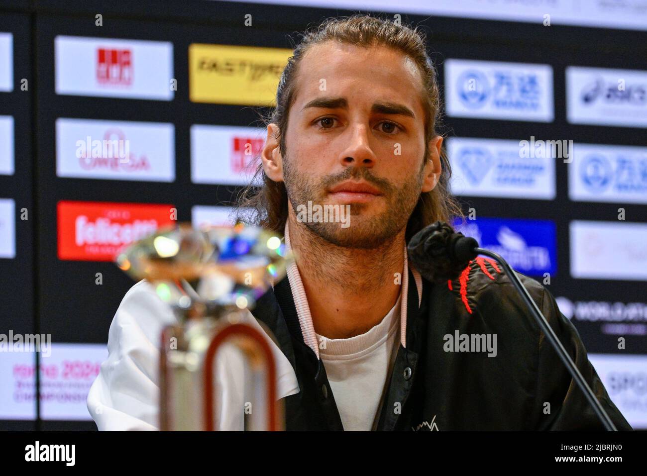 Gianmarco Tamberi (ITA) during the Golden Gala press conference Pietro ...