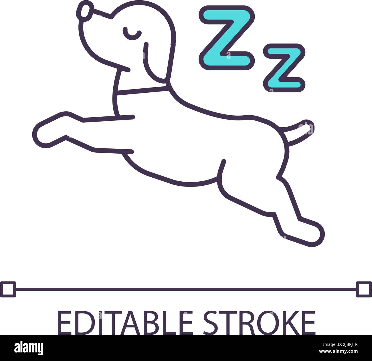 Dog lying asleep Stock Vector Images - Alamy