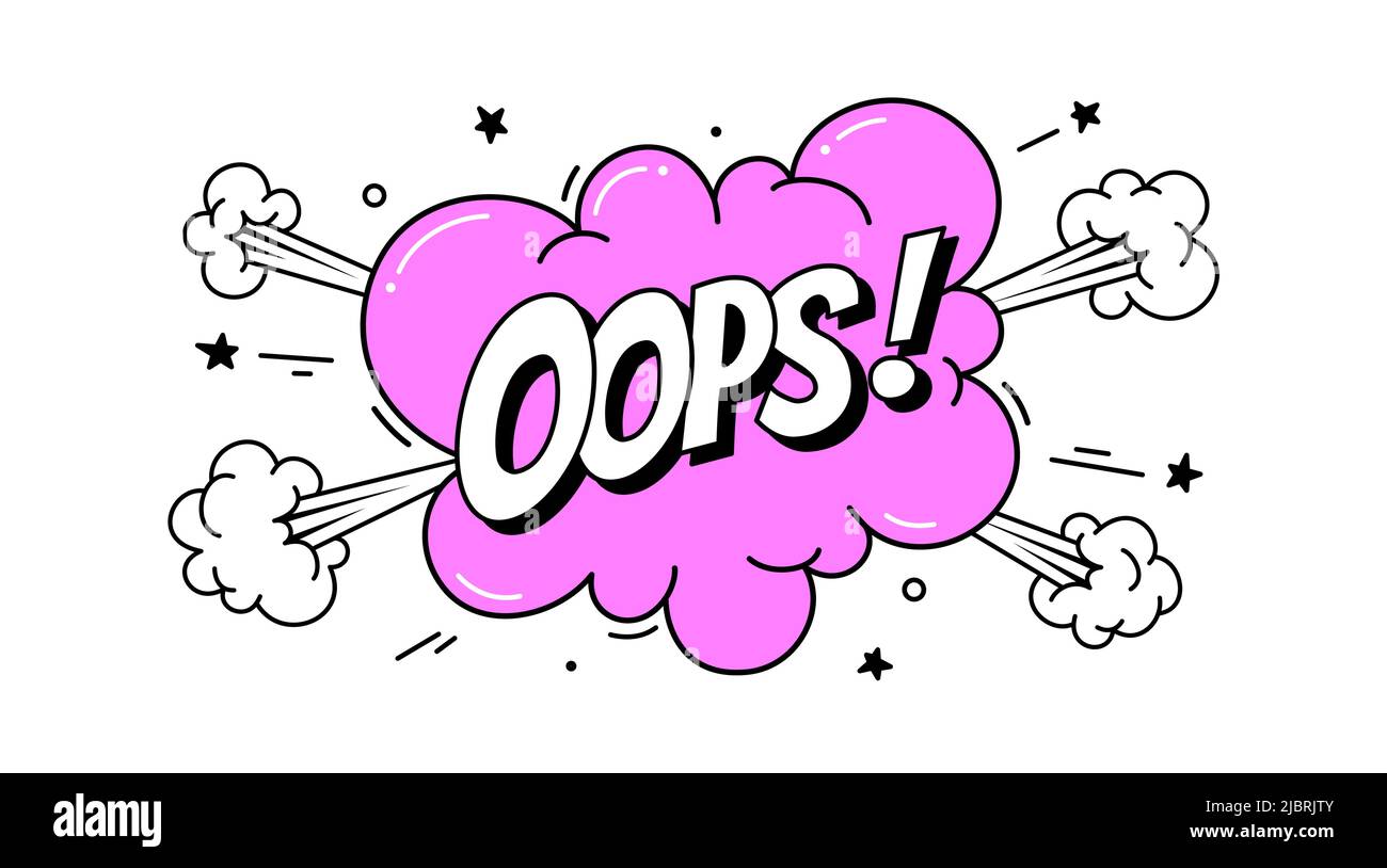 Speech Bubble Oops. Banner, speech bubble, poster and sticker concept ...