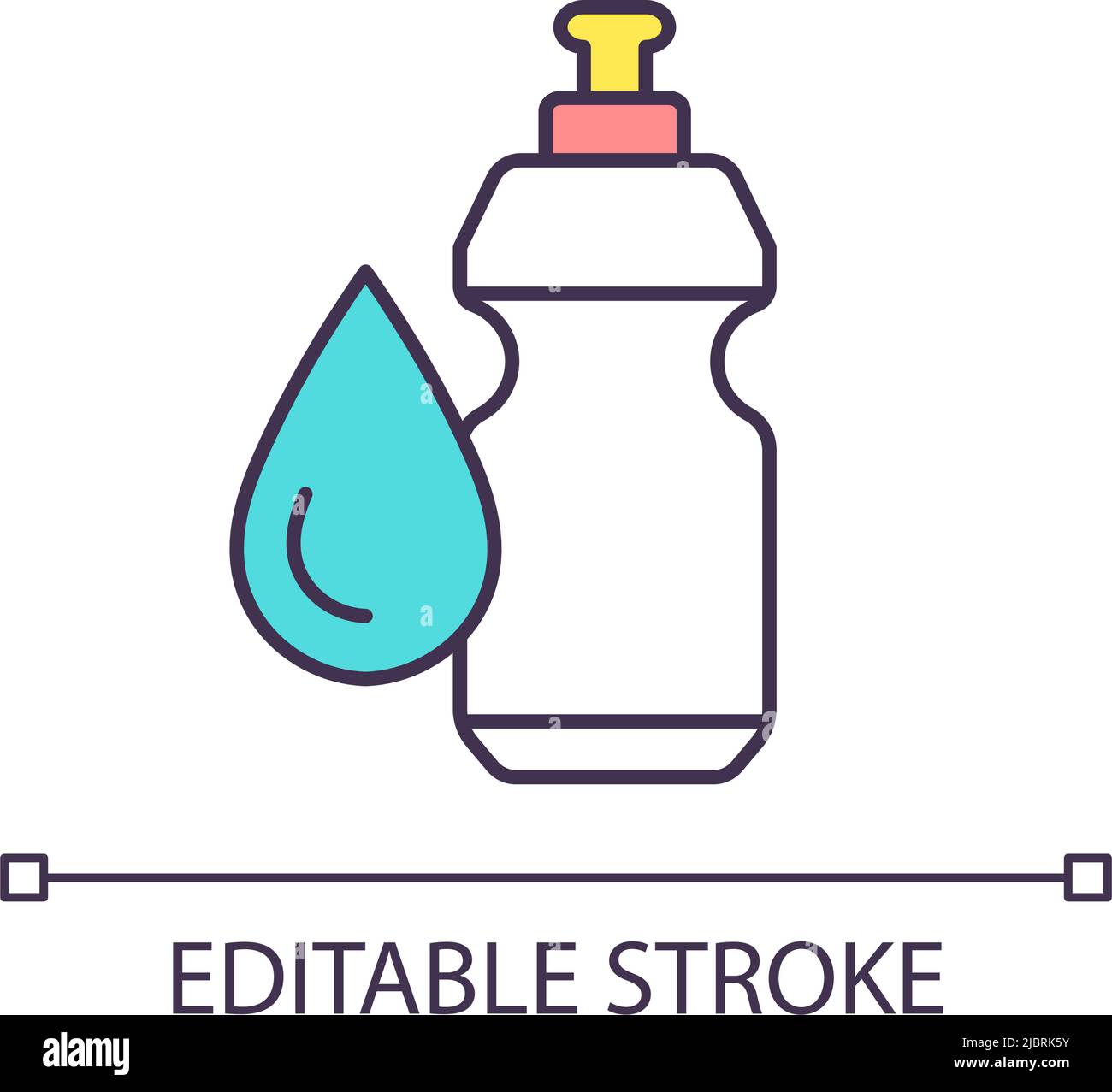 Bottle of water RGB color icon Stock Vector Image & Art - Alamy