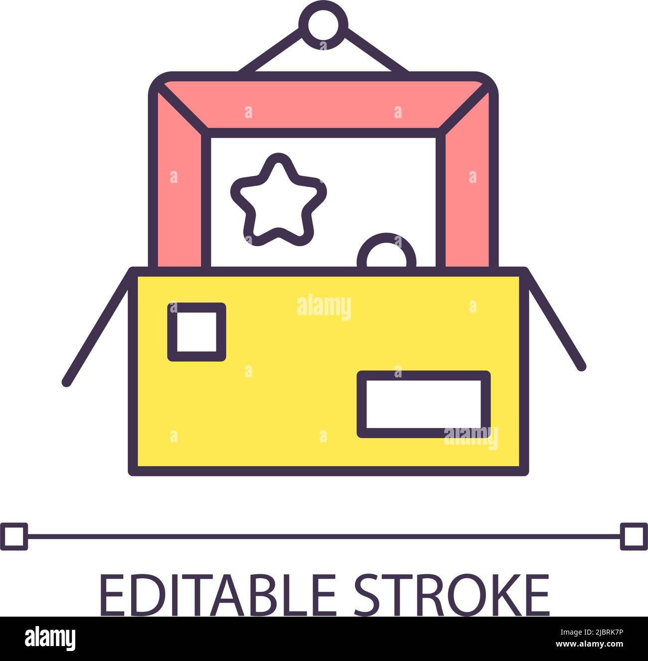 Picture in box RGB color icon Stock Vector Image & Art - Alamy