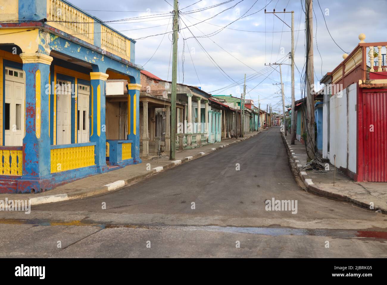 The old colorful houses of Baracoa, Cuba Stock Photo - Alamy