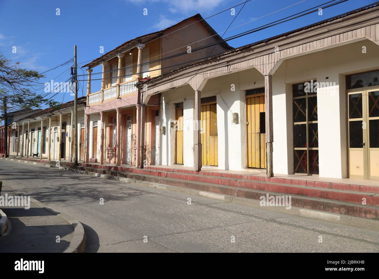 The old colorful houses of Baracoa, Cuba Stock Photo - Alamy