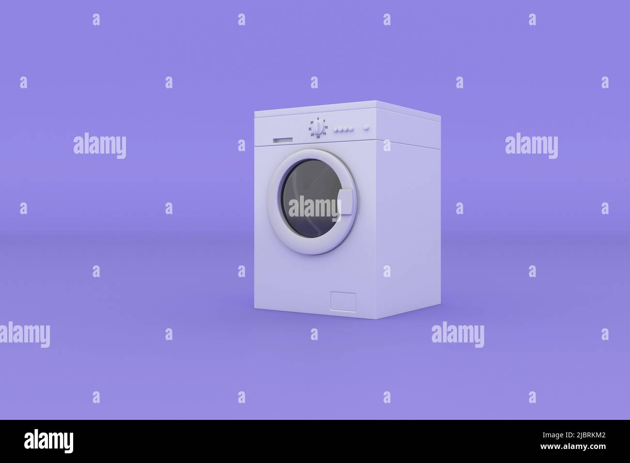 Washing machine isolated on purple background, 3D rendering Stock Photo ...