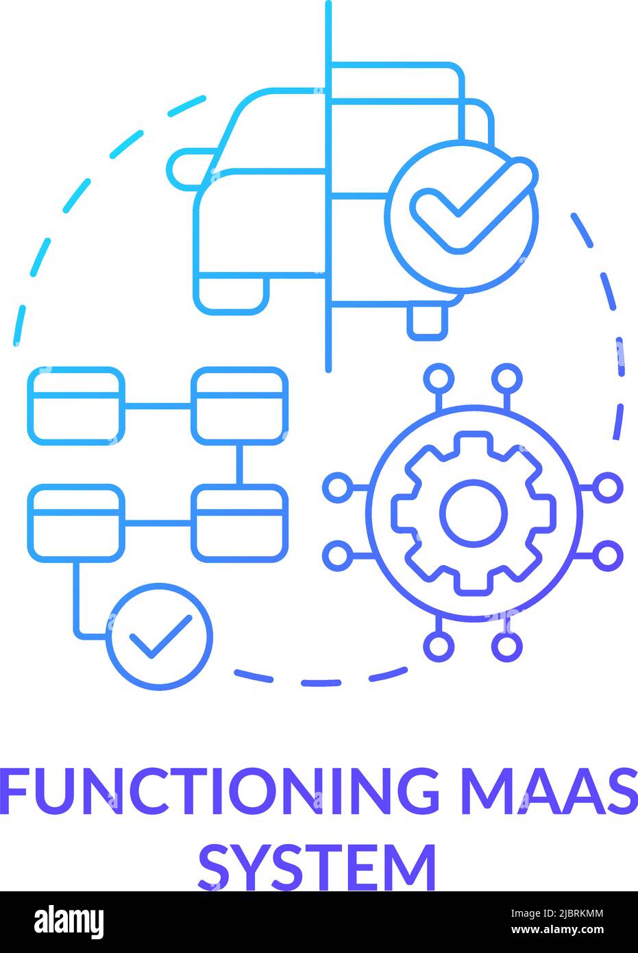 Functioning Maas system blue gradient concept icon Stock Vector Image ... Functioning Maas system blue gradient concept icon Stock Vector Image ...