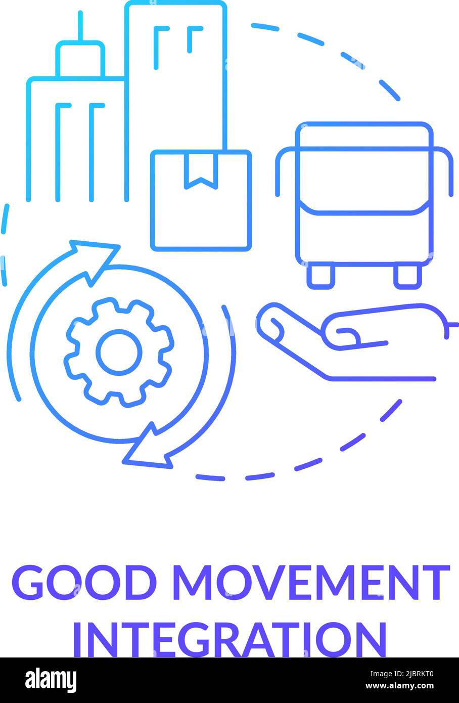 Good movement integration blue gradient concept icon Stock Vector Image ...