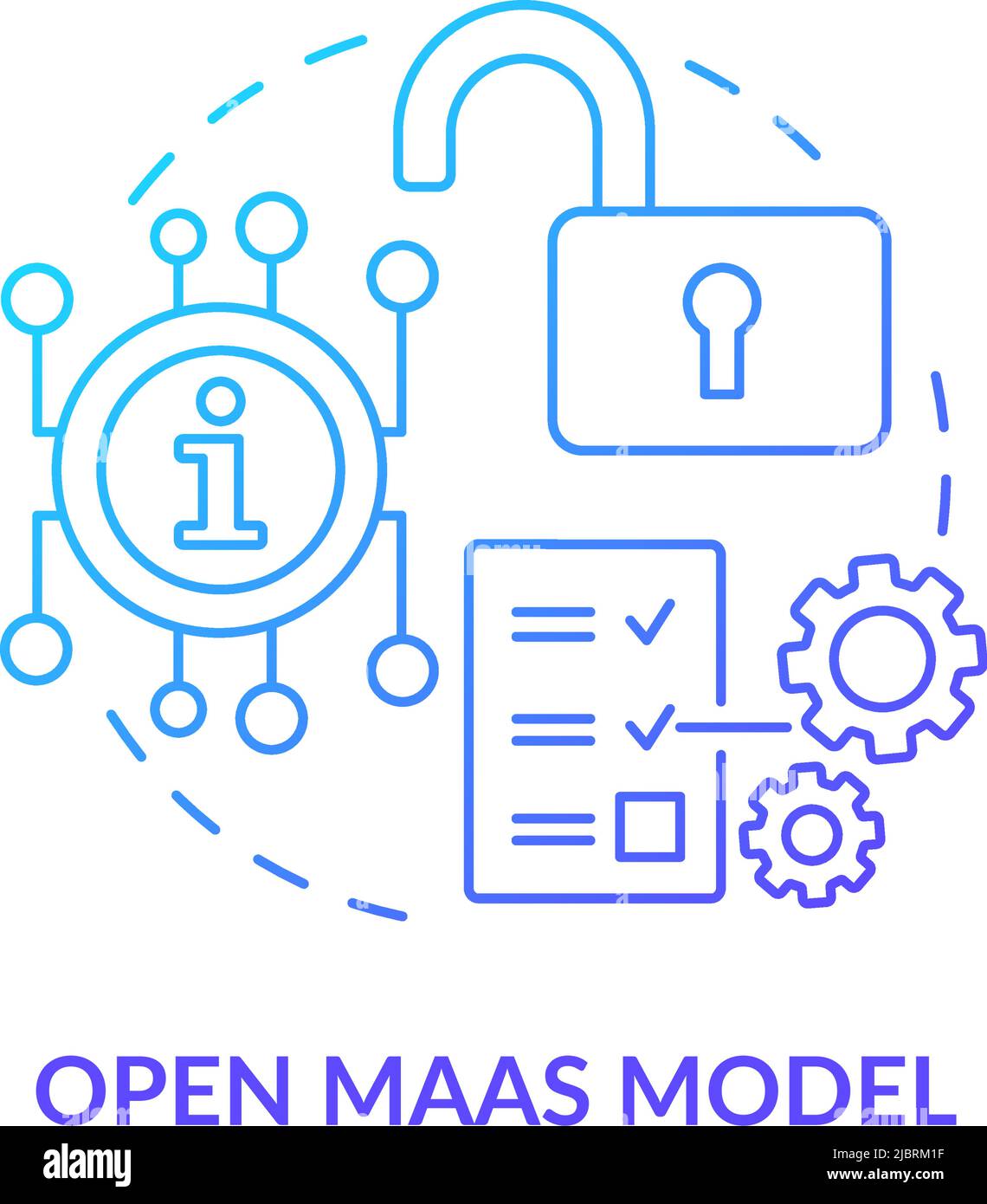 Open Maas model blue gradient concept icon Stock Vector Image & Art - Alamy