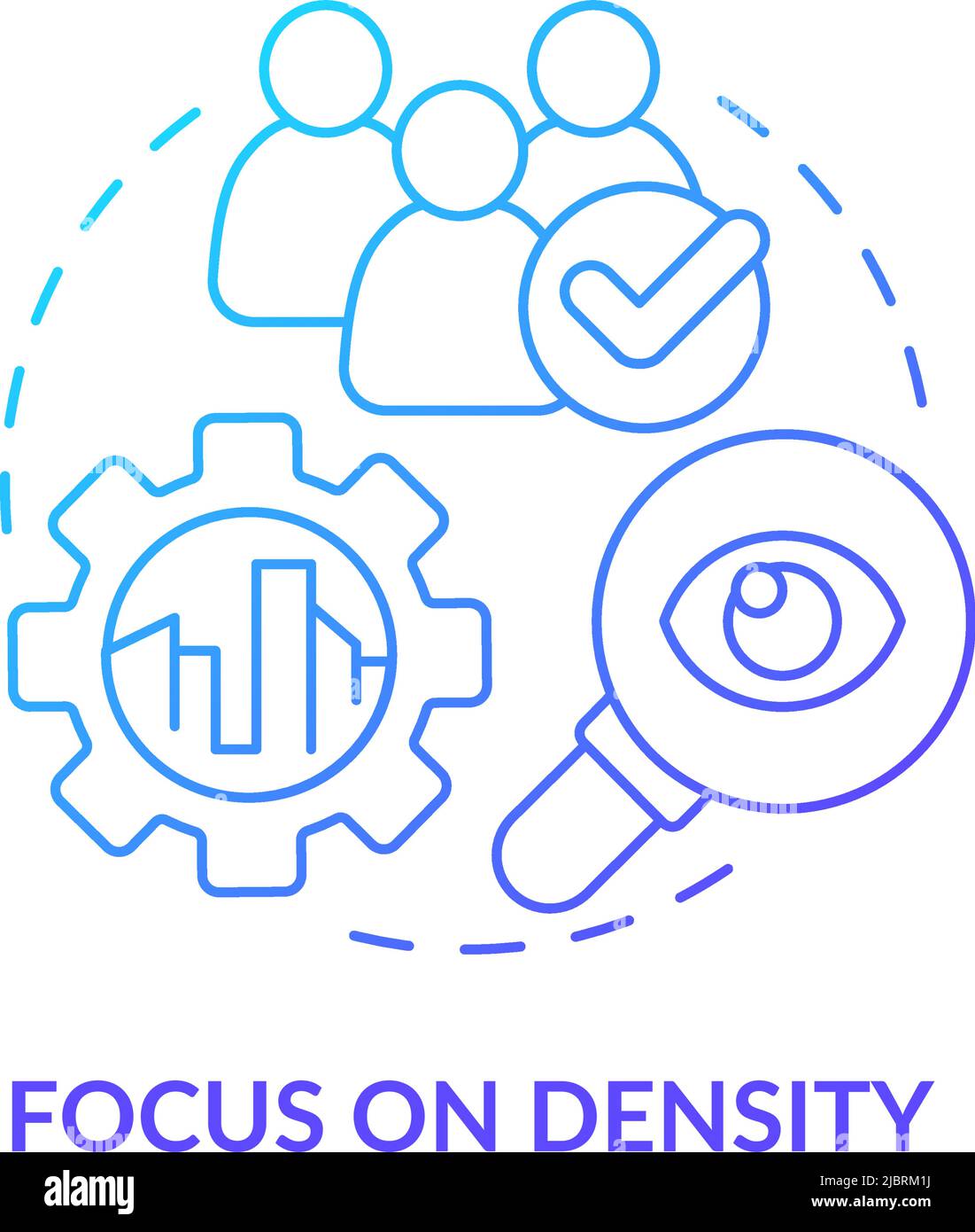 Focus on density blue gradient concept icon Stock Vector Image & Art ...