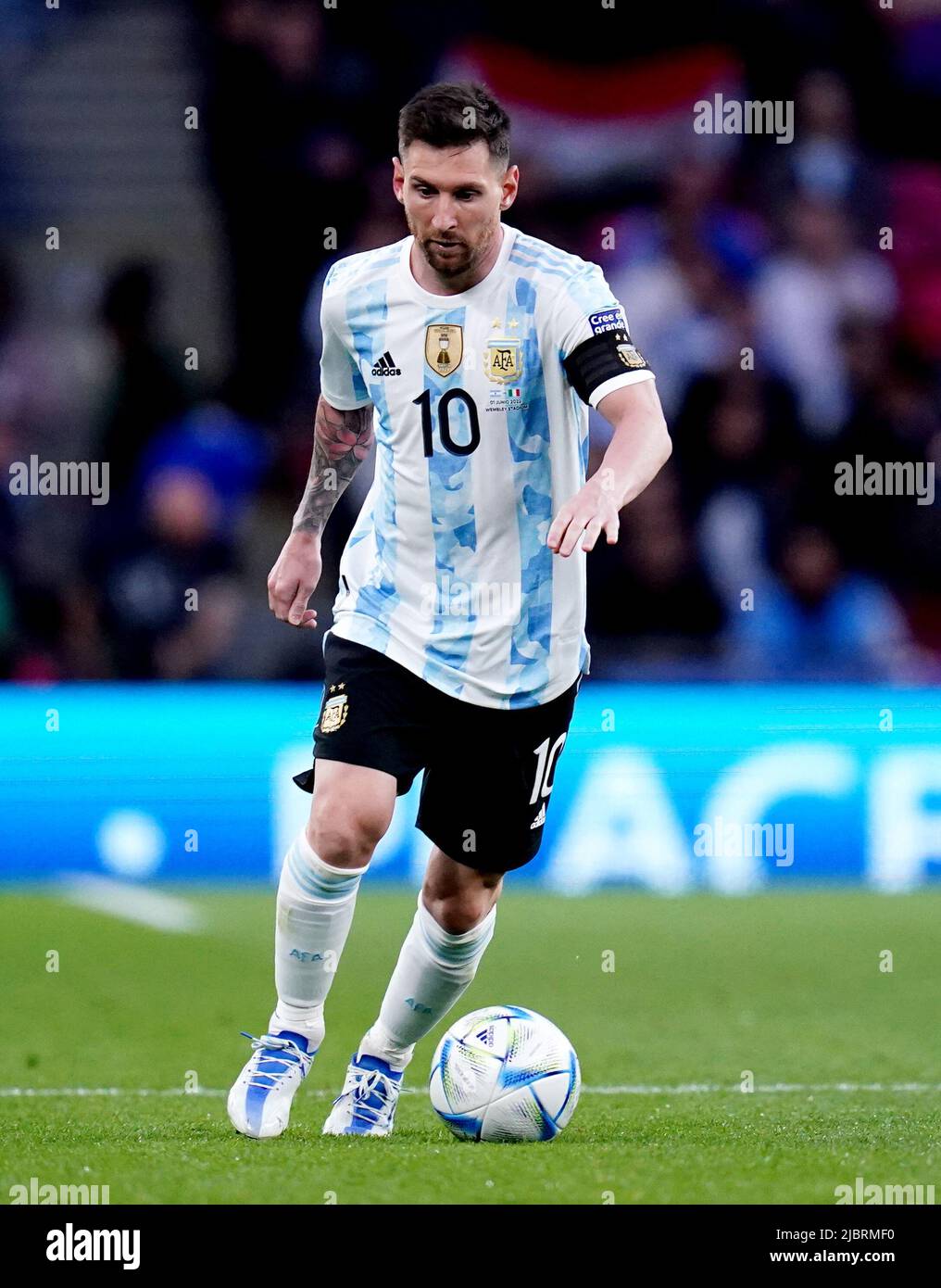 Argentina's Lionel Messi during the Finalissima 2022 match at Wembley ...