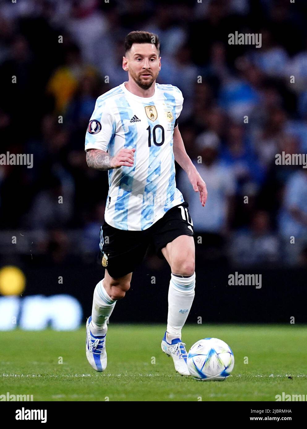 Argentina's Lionel Messi during the Finalissima 2022 match at Wembley ...