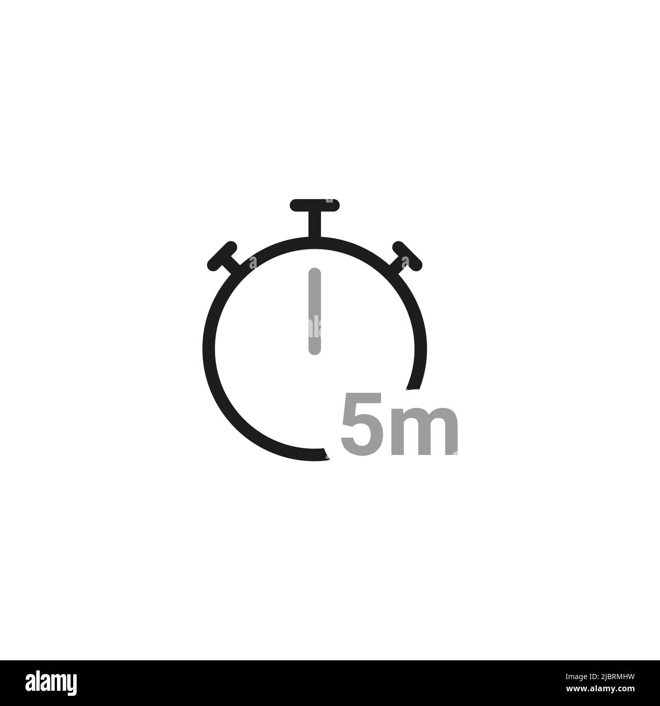 Simple of Timers Related Icons. Five minute timer icon Stock Vector ...