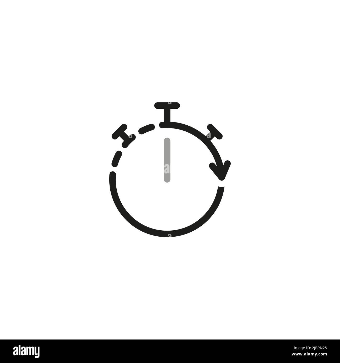Simple of Timers Related Icons. Stopwatch and arrow movement Stock ...