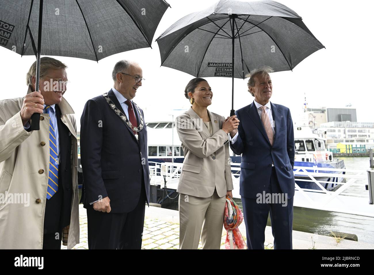 Crown Princess Victoria visits the port in Rotterdam, Netherlands, June ...