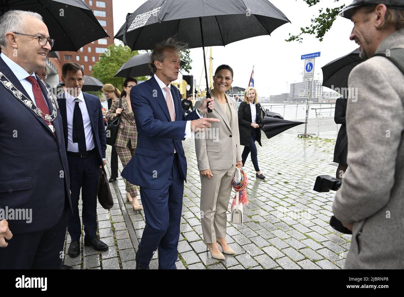 Crown Princess Victoria visits the port in Rotterdam, Netherlands, June ...