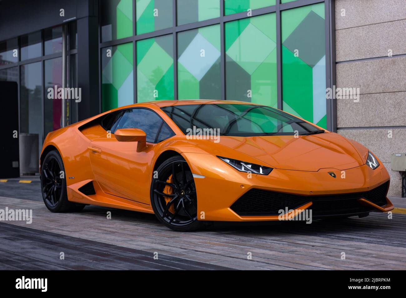 Beautiful Lamborghini Huracan in Kuala Lumpur City Centre Stock Photo ...