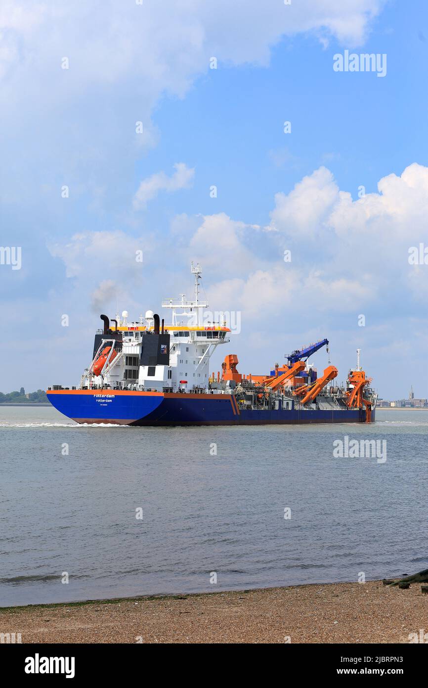 Trailing Suction Hopper Dredger Rotterdam working at the entrance to ...