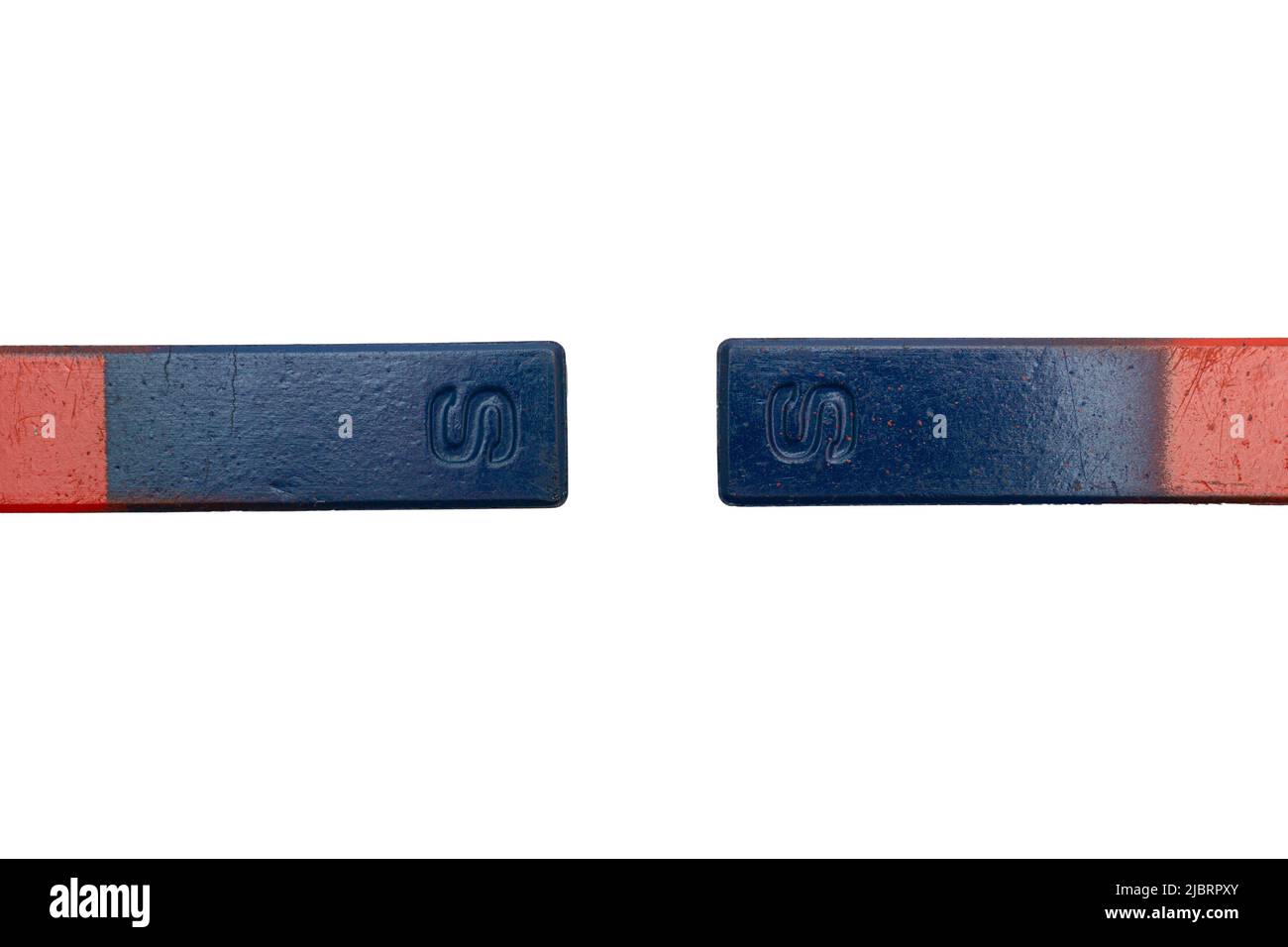 The bar magnet on a white background Stock Photo - Alamy
