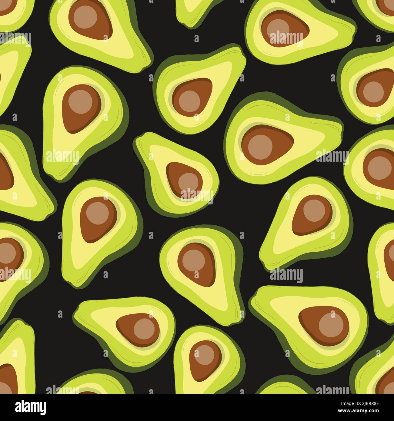 Cute avocado isolated on color background. Green avocados with leaves ...