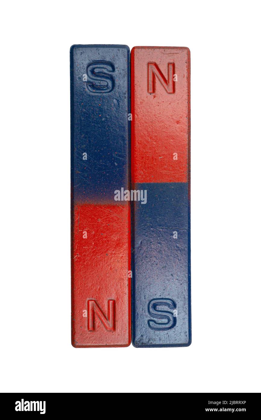 The bar magnet on a white background Stock Photo - Alamy